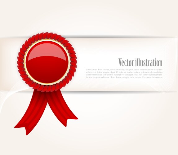 Golden label with ribbons Royalty Free Vector Image