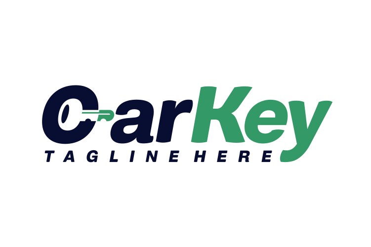 Car key logo with letter c concept Royalty Free Vector Image