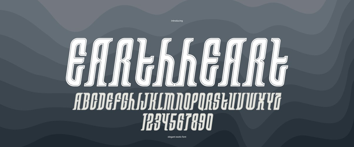 Classic style serif display font for logos Vector Image