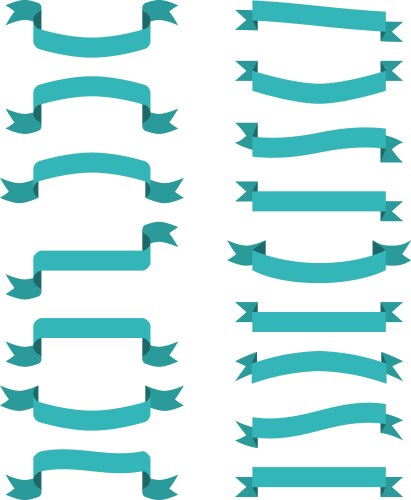 Blue ribbons set Royalty Free Vector Image - VectorStock