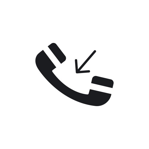 Incoming call icon set received symbol Royalty Free Vector