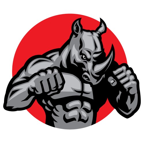 Charging rhino Royalty Free Vector Image - VectorStock