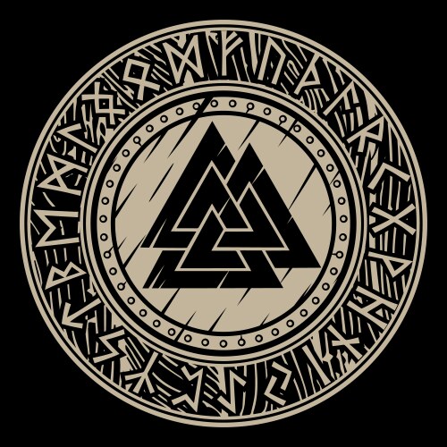 Valknut Symbol - Norse Paganism Royalty Free Vector Image