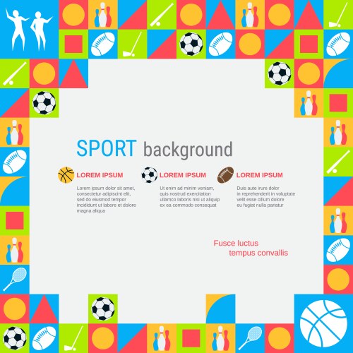 Sport theme flyer template collection Royalty Free Vector