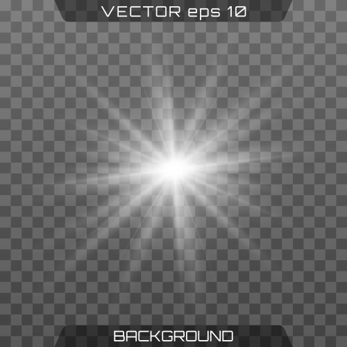 Star light white shine glow sparks effect Vector Image
