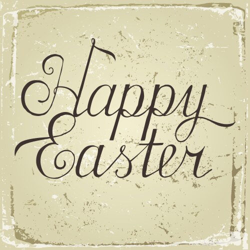 Happy easter handwritten lettering holiday Vector Image