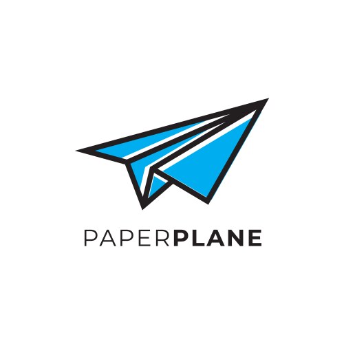 Colorful paper plane logo symbol Royalty Free Vector Image