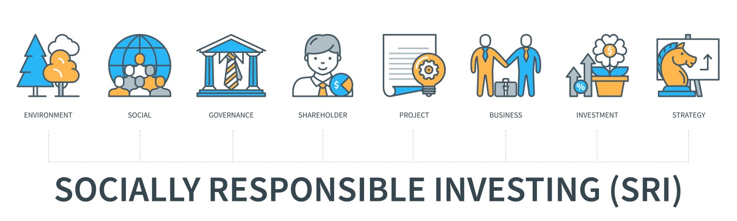 Socially responsible investing sri infographics Vector Image
