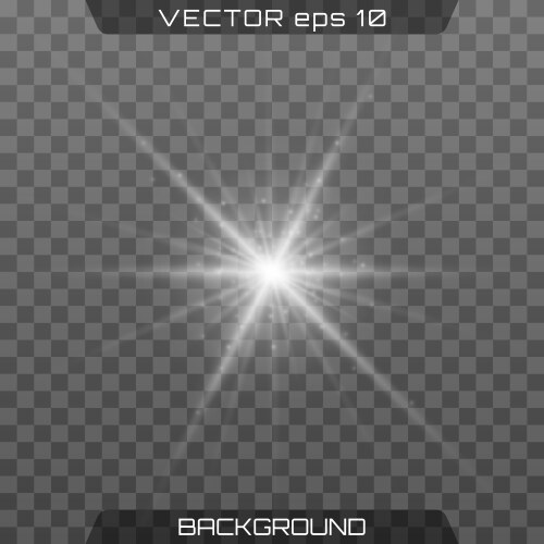 Star light white shine glow sparks effect Vector Image