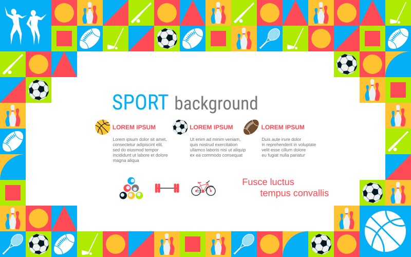 Sport theme design template Royalty Free Vector Image