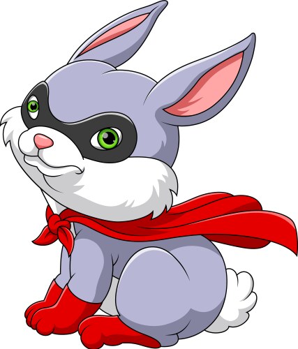 Cartoon rabbit isolated on white background Vector Image