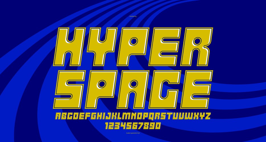 Technology and future style display font Vector Image