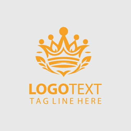 Royal crown logo Royalty Free Vector Image - VectorStock