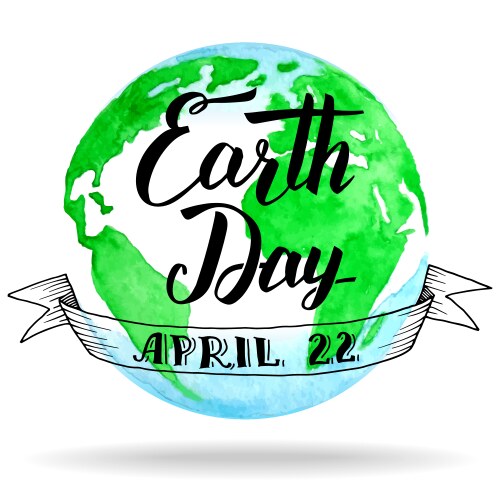Earth day green background Royalty Free Vector Image
