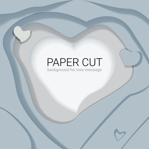 Monochrome grey paper cut flyer template Vector Image