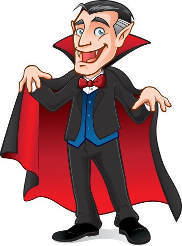 Cartoon vampire mascot Royalty Free Vector Image