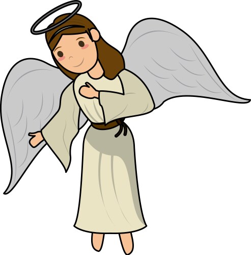 Beautiful angel cartoon Royalty Free Vector Image