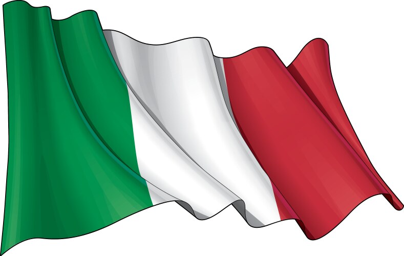 Italian flag Royalty Free Vector Image - VectorStock