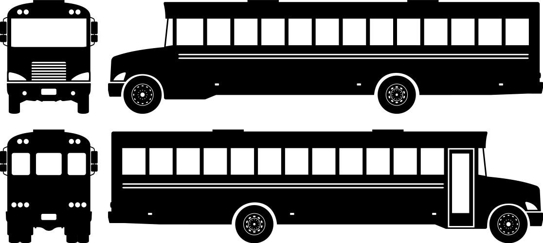 School Bus Black and White Vector Images (over 16,000)