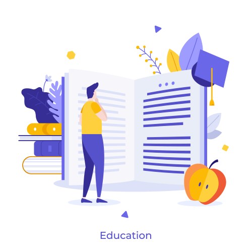 Man exploring concept Royalty Free Vector Image