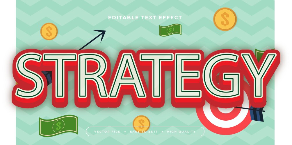 Colorful groovy 3d editable text effect - font Vector Image