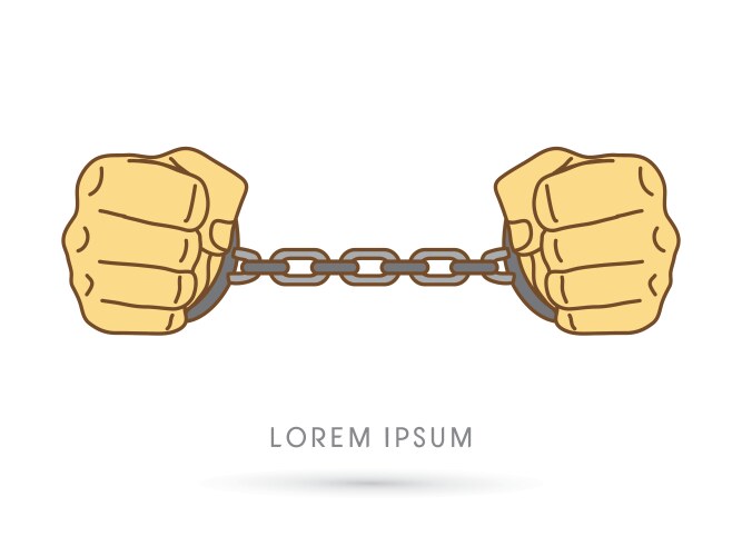 Broken handcuffs graphic Royalty Free Vector Image