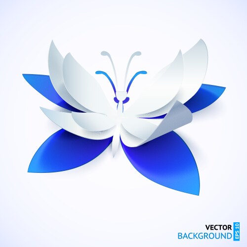 Paper cut- out butterfly Royalty Free Vector Image