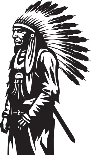 Sacred sentinel chief logo graphics heritage Vector Image