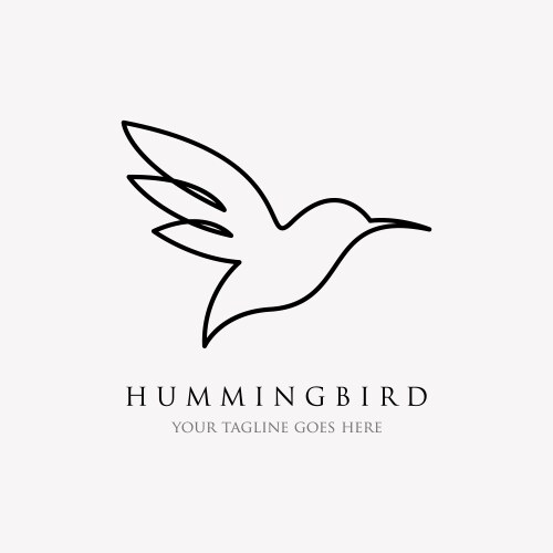 Black and White Hummingbird Vector Images (over 2,400)