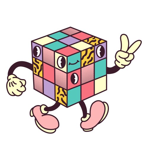 Hand drawn mathematical rubiks cube Royalty Free Vector Hand drawn mathematical rubiks cube Royalty Free Vector