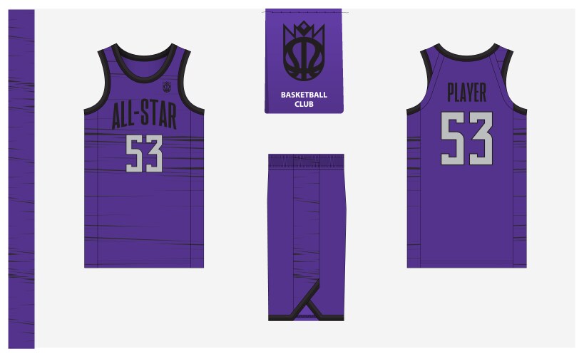Basketball Uniform Mockup - Front View – Royalty-Free Vector | VectorStock