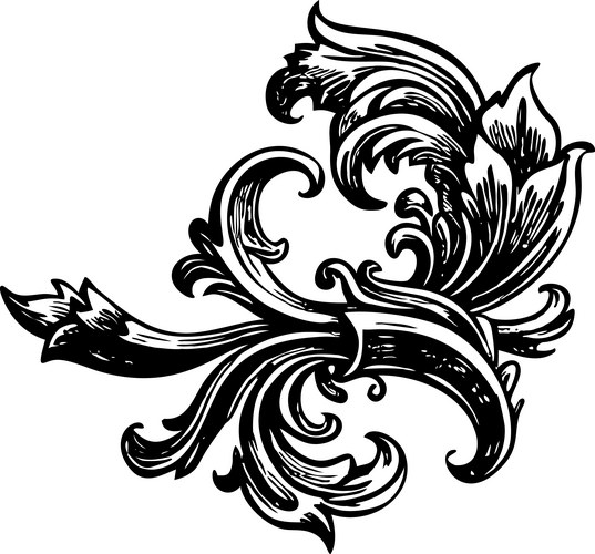 Rococo Swirl Pattern – Royalty-Free Vector | VectorStock