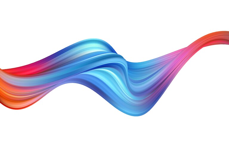 Modern colorful flow poster wave liquid shape Vector Image