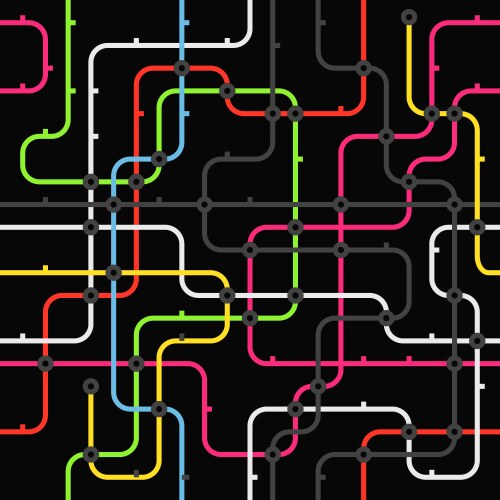 Metro scheme seamless background Royalty Free Vector Image