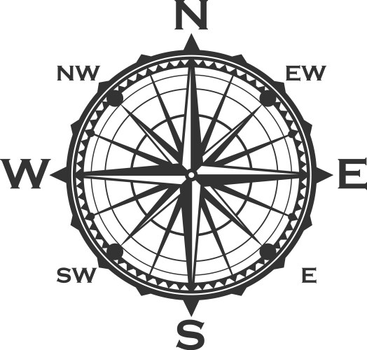 Vintage compass symbols and signs Royalty Free Vector Image