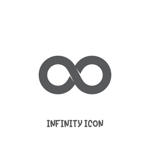 Infinity symbol with human hands Royalty Free Vector Image