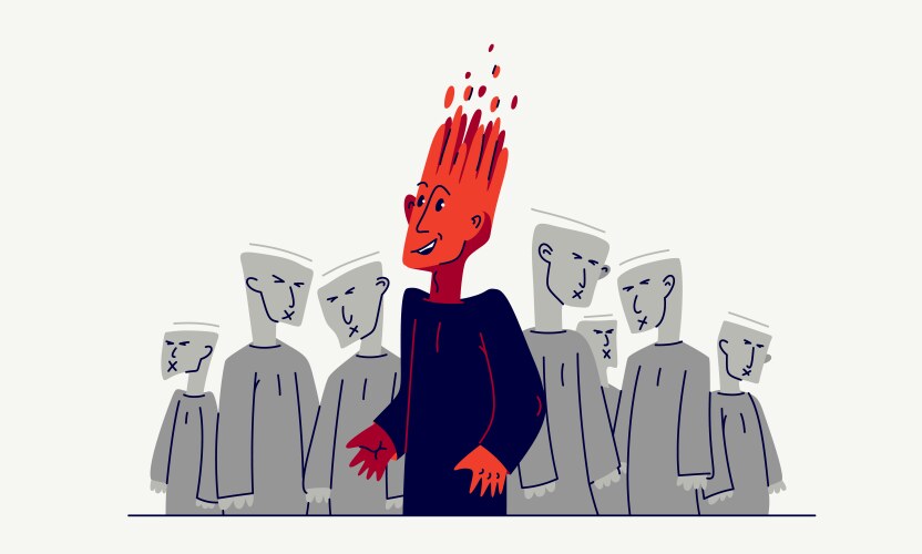 Matrix mind control and totalitarian society and Vector Image