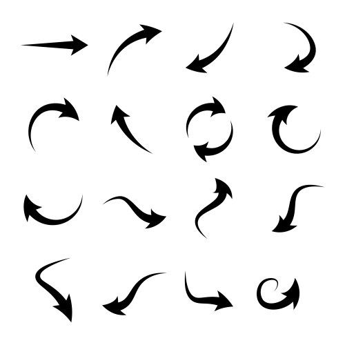 Directional arrows collection design elements Vector Image