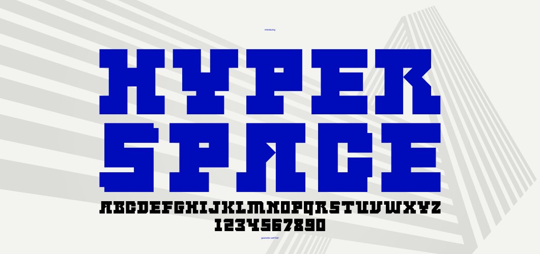 Technology and future style display font Vector Image