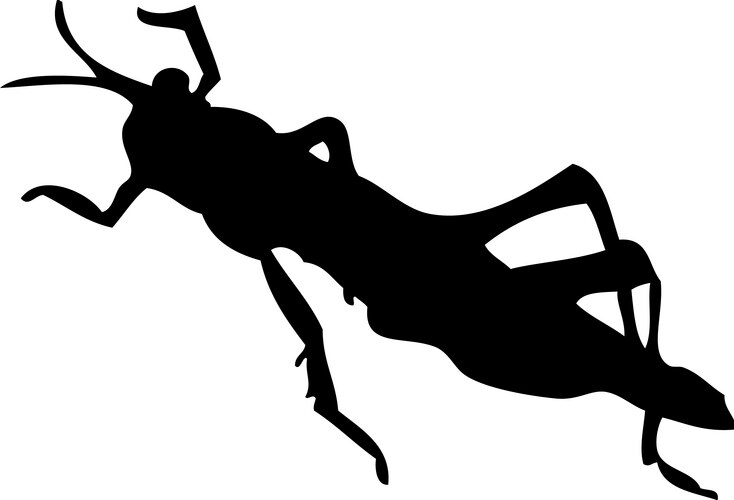 Grasshopper silhouette Royalty Free Vector Image