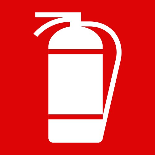 Fire extinguisher sign Royalty Free Vector Image