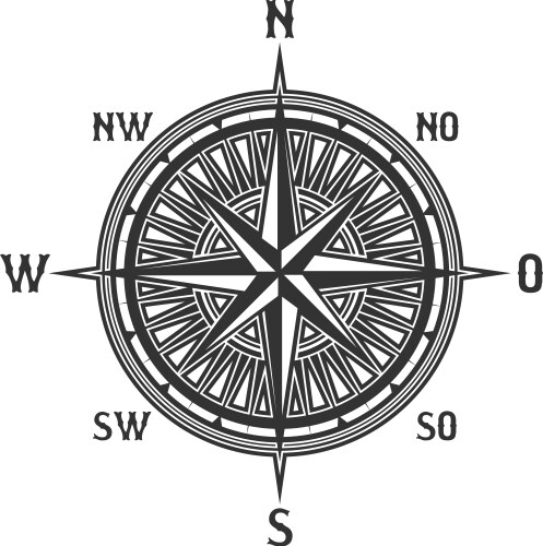 Vintage compass symbols and signs Royalty Free Vector Image