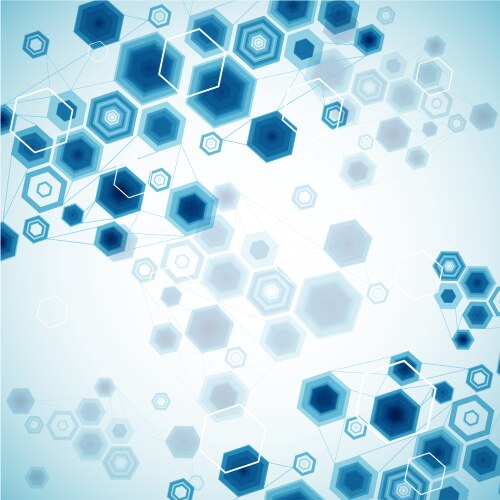 Hexagon abstract gradient background grid Vector Image