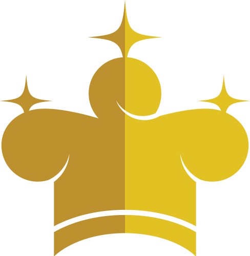 Crown icon design template isolated Royalty Free Vector
