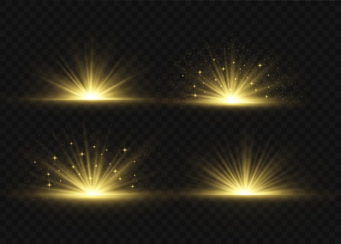 Sun ray light Royalty Free Vector Image - VectorStock