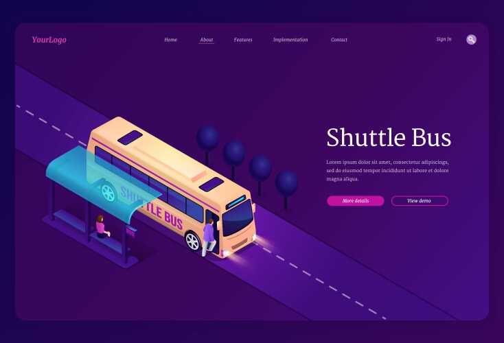 Domain registration isometric landing page banner Vector Image