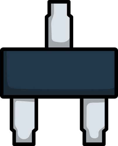Smd transistor icon Royalty Free Vector Image - VectorStock
