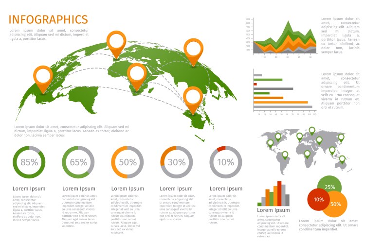 Detailed political world map with all countries Vector Image