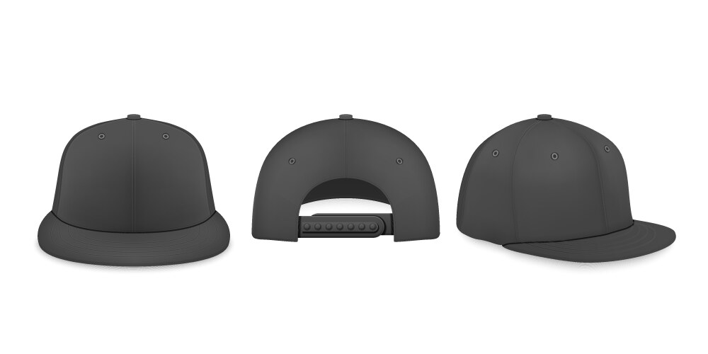 Baseball cap design template set white background Vector Image