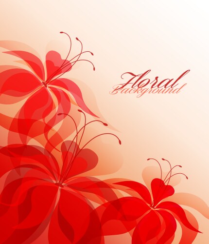 Red flower lycoris Royalty Free Vector Image - VectorStock